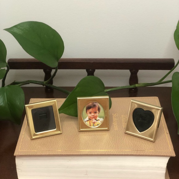 Accents | Golden Trio Mini Photo Frame Set | Poshmark
